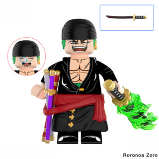 Compatível com LEGO One Piece série Zoro Luffy montagem blocos figura ...