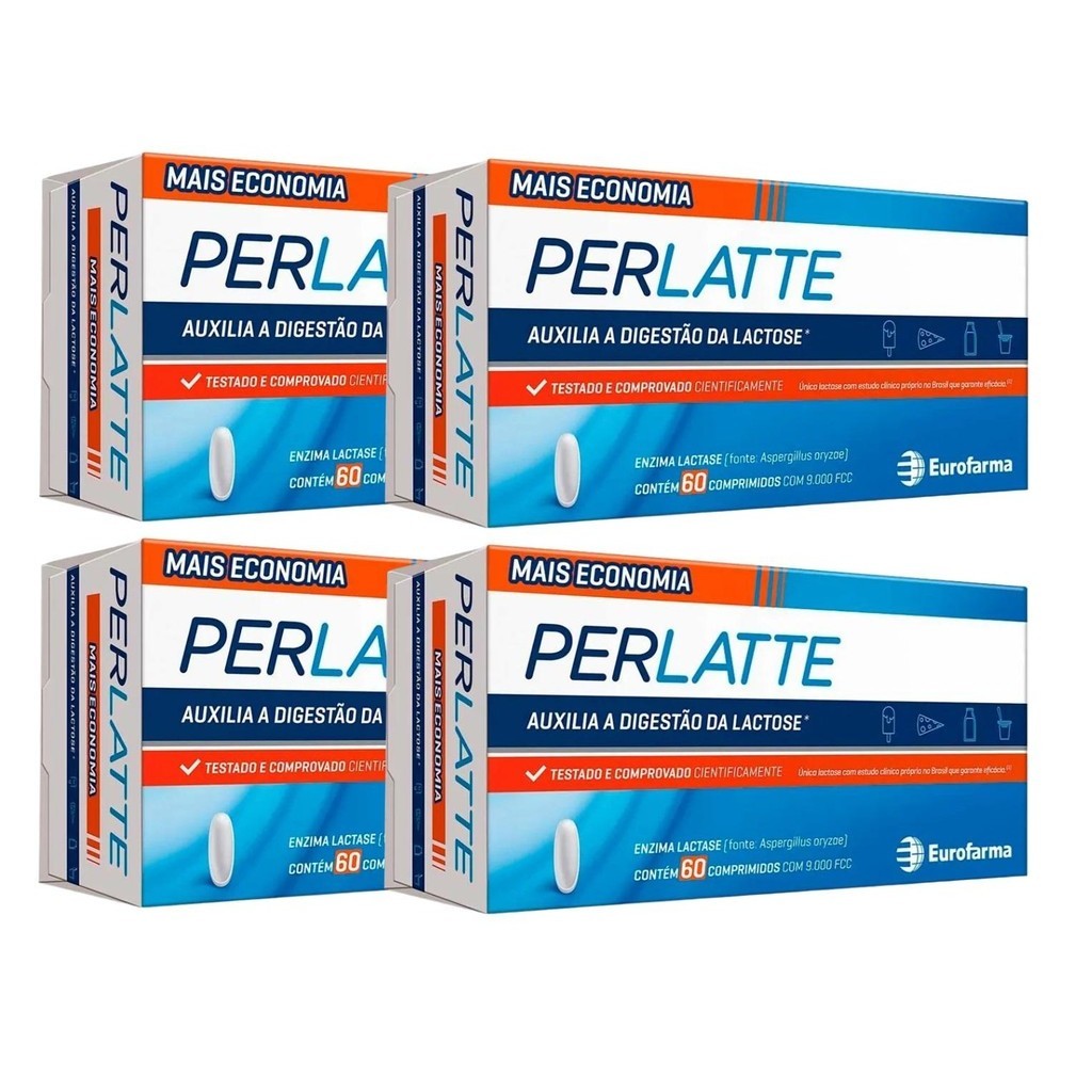 Perlatte 9.000FCC Kit 4 Caixas De 60 Comprimidos Cada | Shopee Brasil
