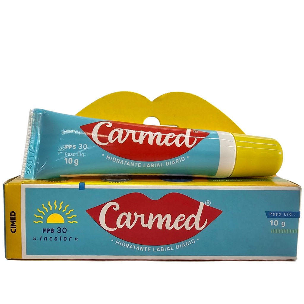 Hidratante Labial FPS 30 Incolor Carmed Cimed 10g | Shopee Brasil