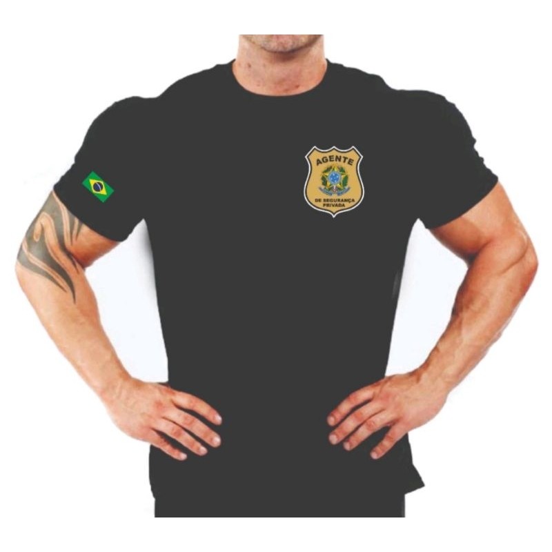CAMISETA AGENTE DE SEGURANÇA PRIVADA PARTICULAR UNIFORME TRABALHO ...
