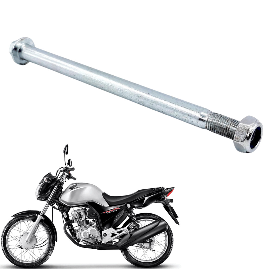 EIXO DA RODA TRASEIRA C/PORCA TITAN/FAN 150 04-15/ TITAN 160/FAN 160/ START 160 16-24 EMBUS ...