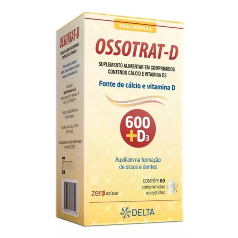 Ossotrat D 600mg + 200UI C/60 Comprimidos - Delta | Shopee Brasil