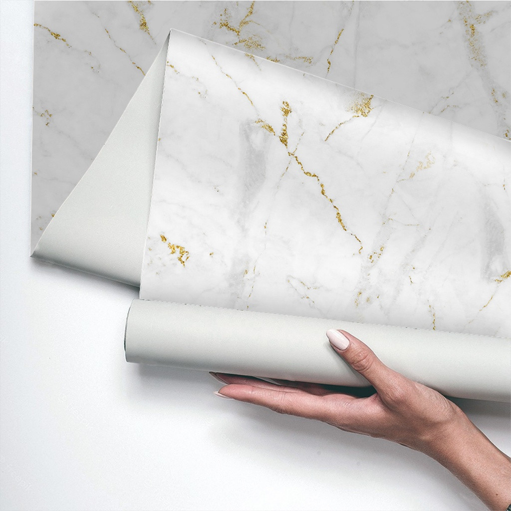 Kit Papel de Parede Mármore Premium Rolo Texturizado Envelopamento 4,5 ...