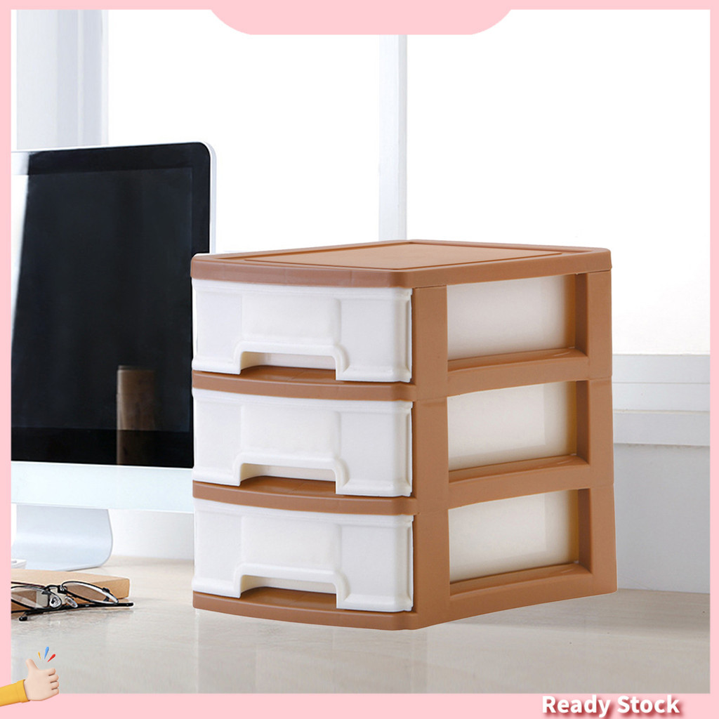 Desktop Storage Drawer Storage Box Large Capacity 3-Layer Design ...