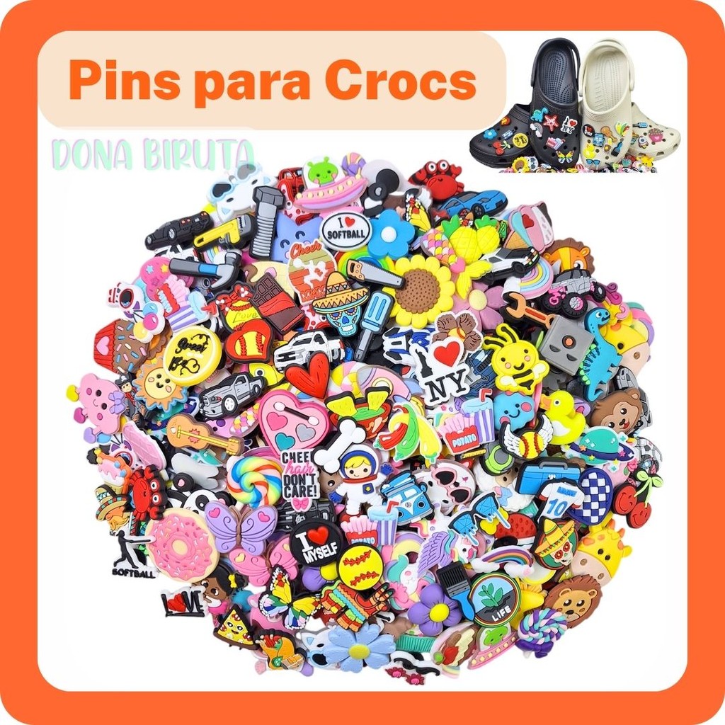 Kit Pins 10 Peças - Enfeites Bottons Pin Para Calçados Decoração Para ...