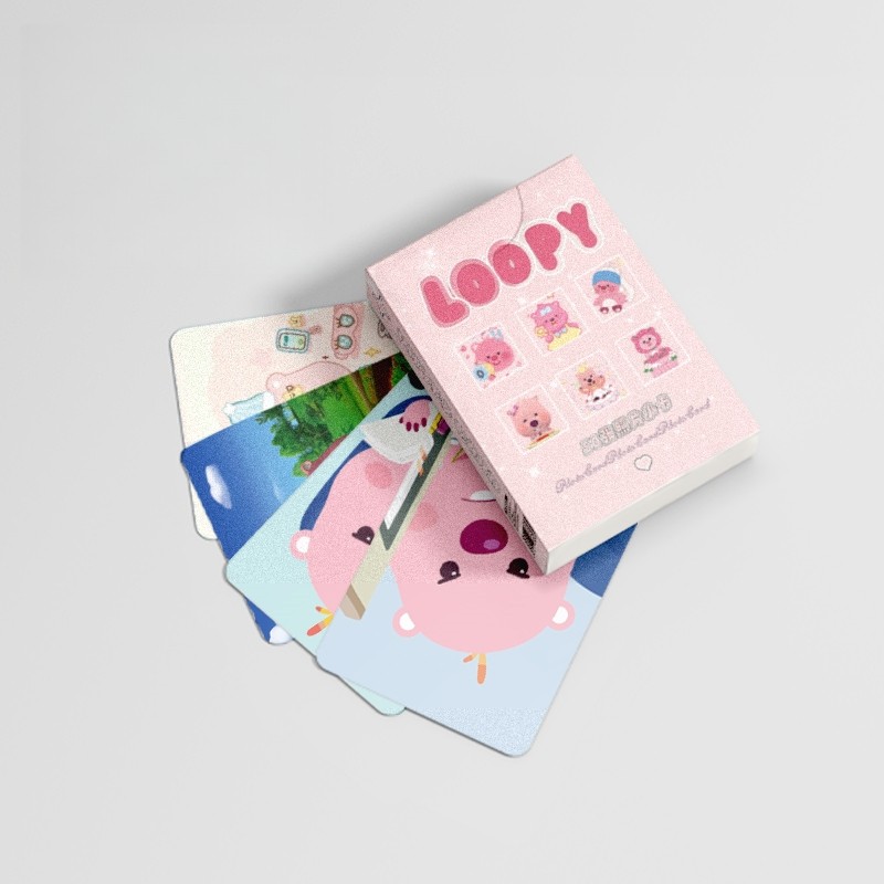 50-92pcs Manga Manhwa Animação Loopy LABUBU Laser Holográfico Lomo ...