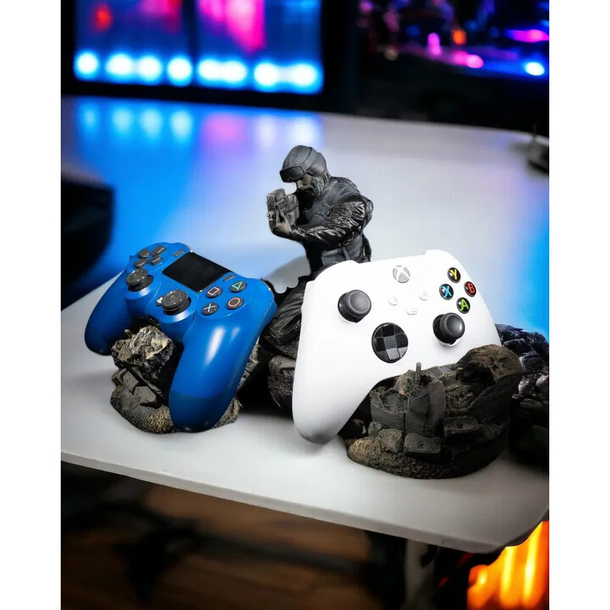 Suporte para Controle PS4 PS5 Xbox Soldado com Barricada Gamer ...