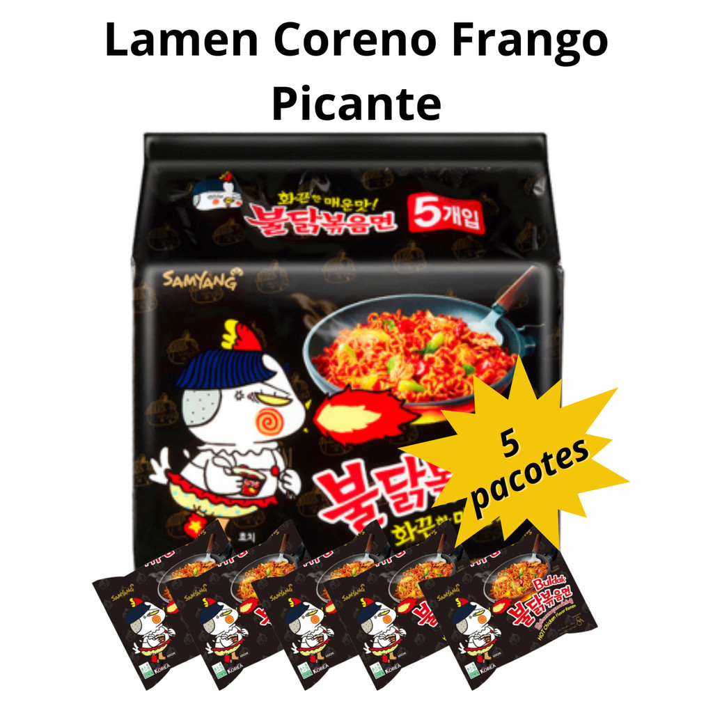 LAMEN BULDAK FRANGO PICANTE 5X | Shopee Brasil