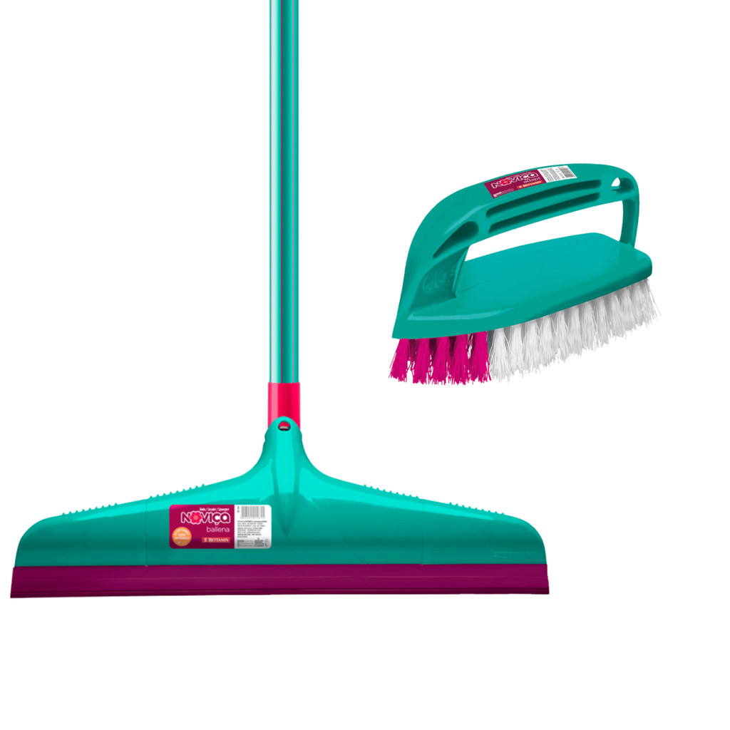 Kit Limpeza de Rodo Secador Ballena + Escova Adapt Com Cabo - Noviça ...