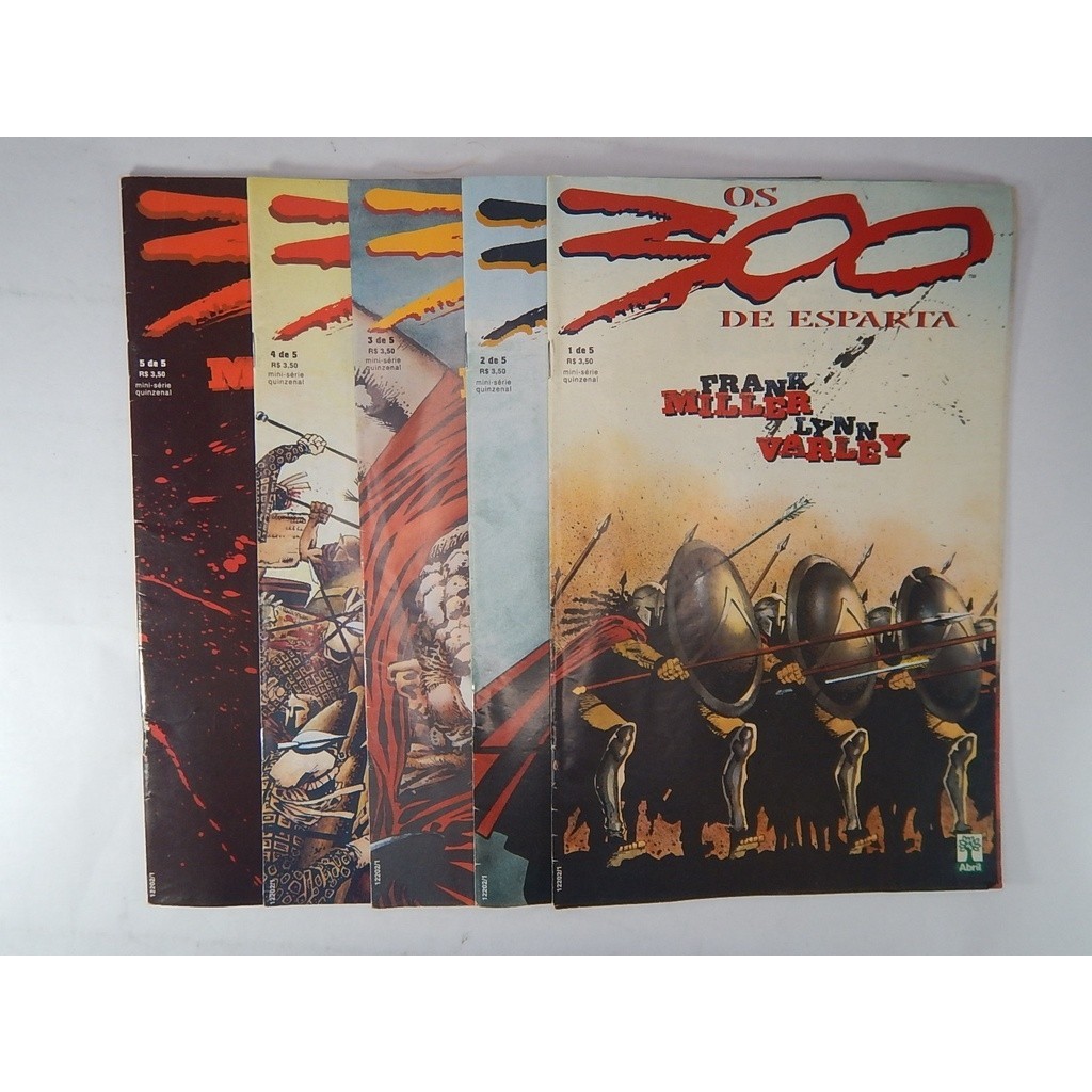 Kit - Os 300 de Esparta - Vol. I - Vol. V autor Frank MIller | Shopee ...