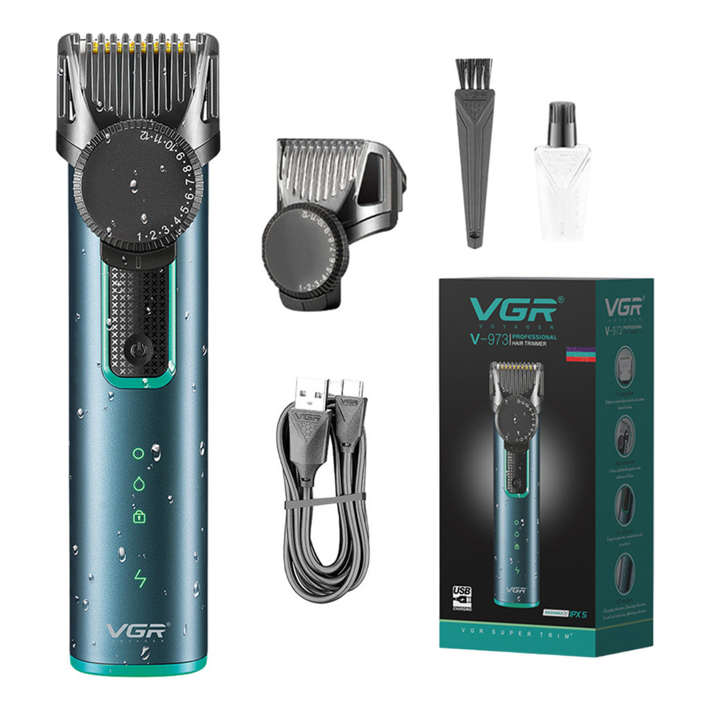 Máquina De Corte Lateral Pro Vgr V-973 Usb Ipx5 7 Cor Azul | Shopee Brasil