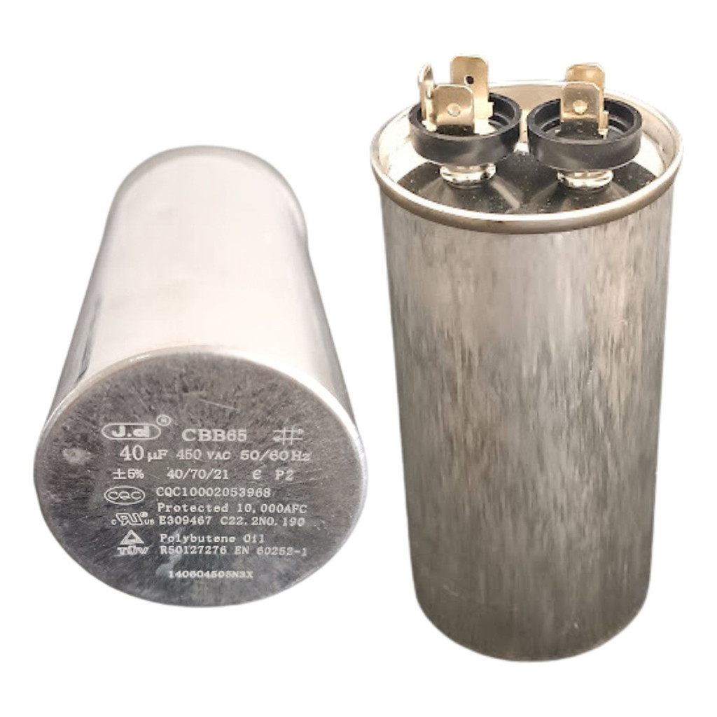 Capacitor De Partida 40uf 450v 50x100mm (fast-on) | Shopee Brasil