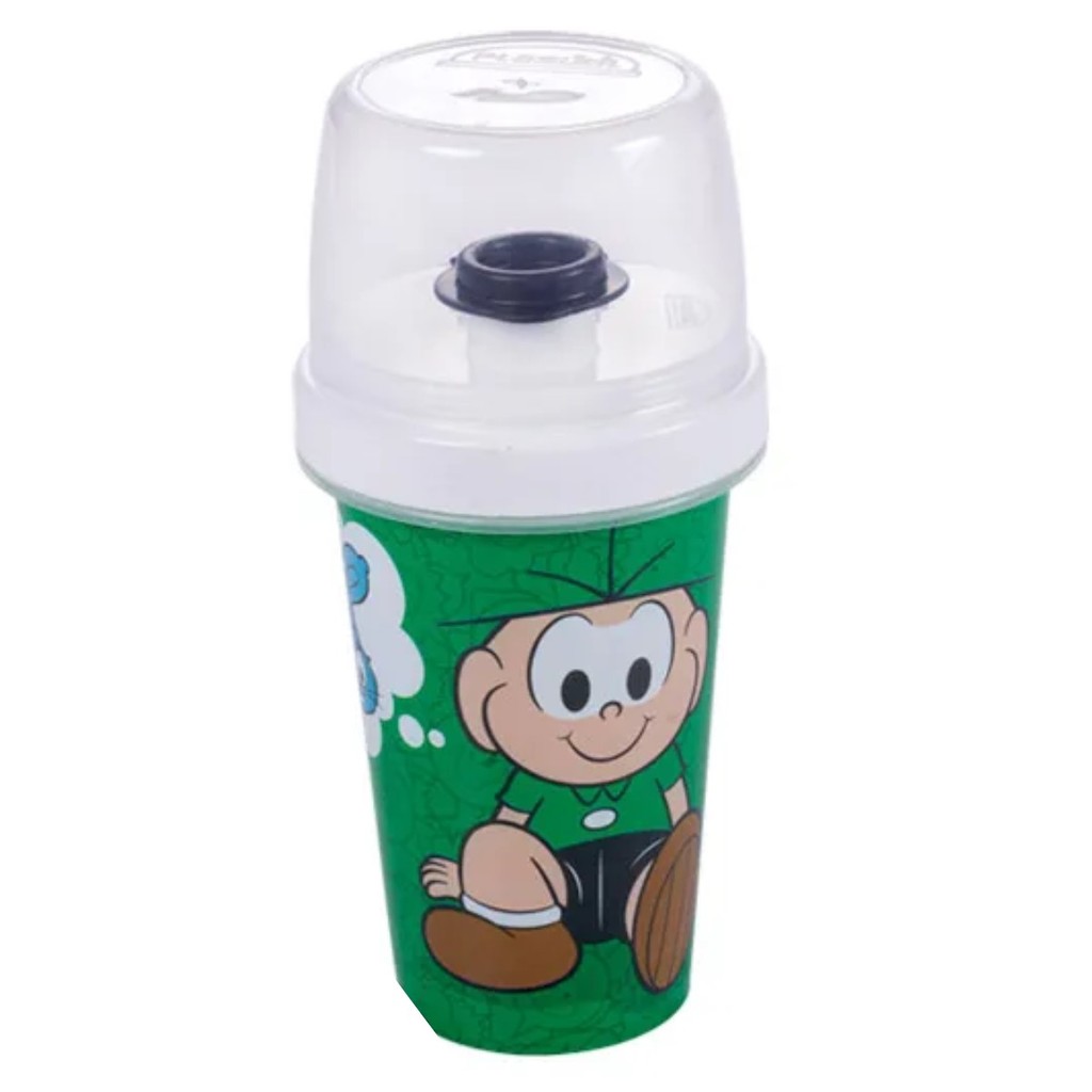 Mini Shakeira Turma da Mônica Infantil 320ml Cebolinha | Shopee Brasil