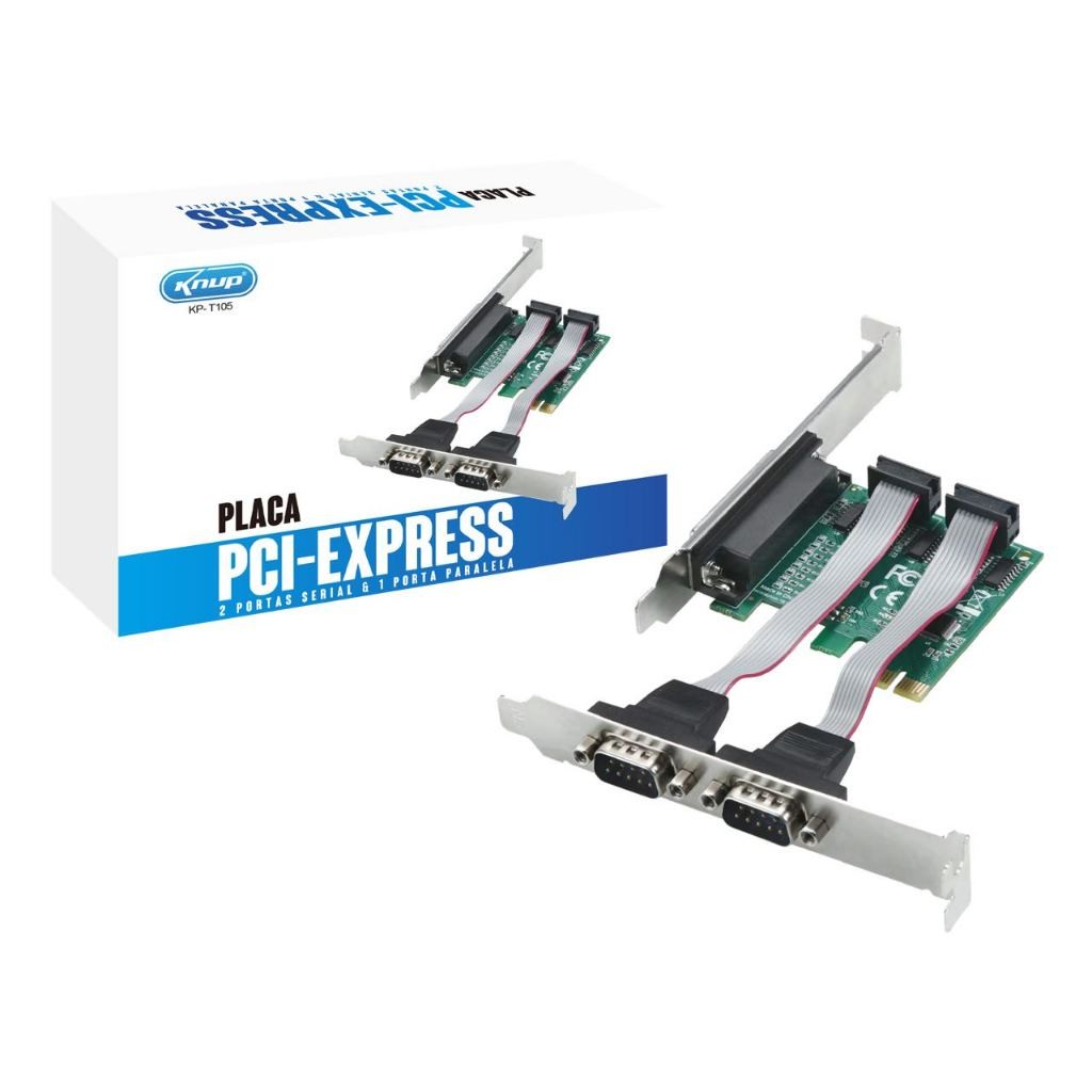 Placa PCI Express 2 Portas Serial DB9 Knup KP-T105 | Shopee Brasil