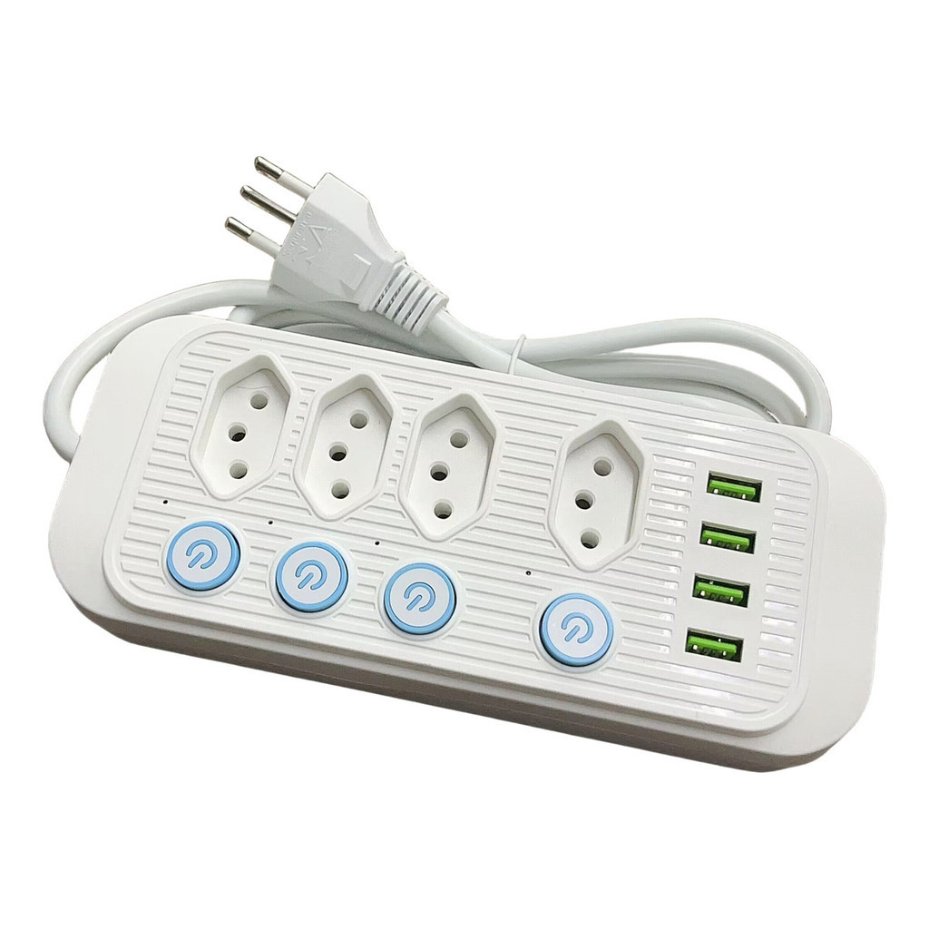 Tomada Inteligente 4 em 1 com Controle Independente | Shopee Brasil