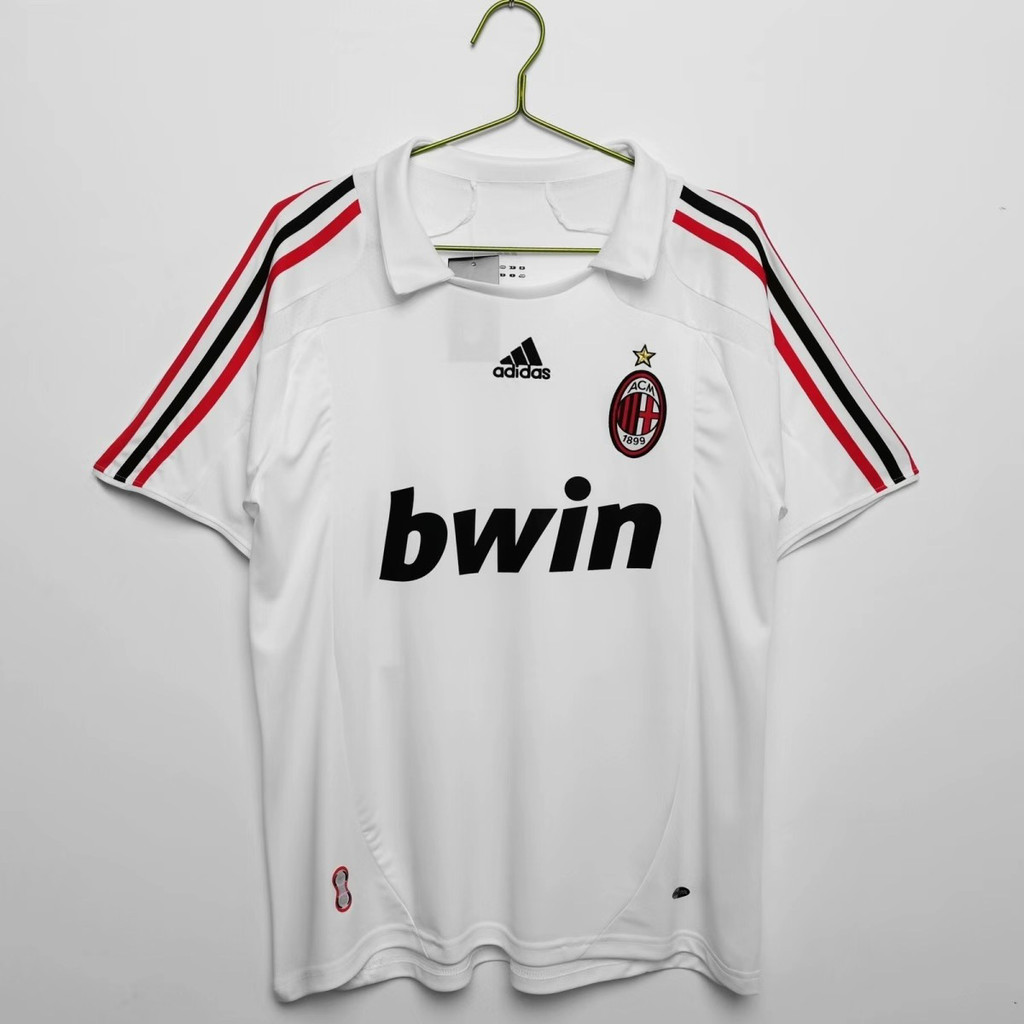 22#Kaka 2007-2008 AC Milan Away Clássico Retro Comemorativo Camisa de ...