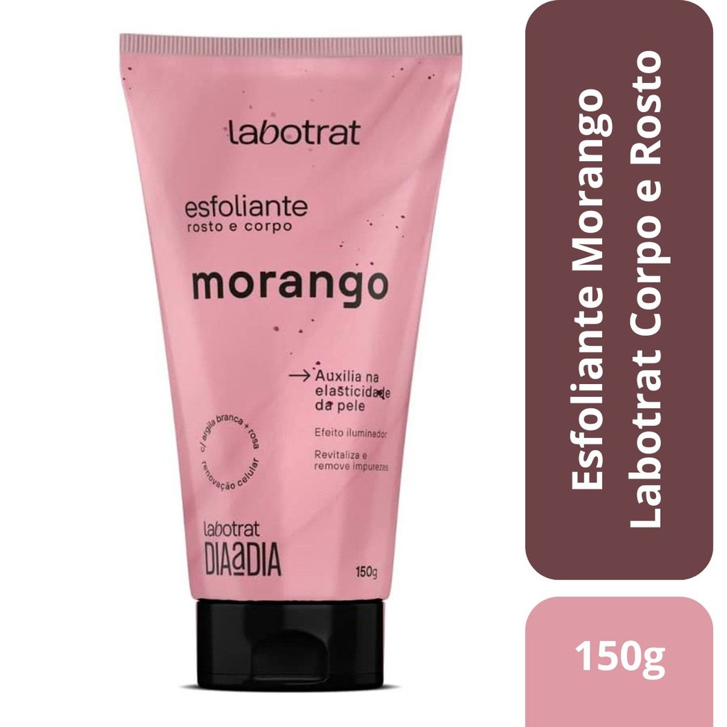 Esfoliante Morango Labotrat Corpo e Rosto 150G | Shopee Brasil