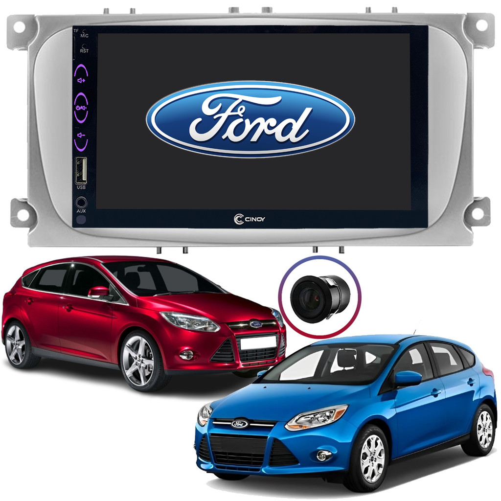 Multimídia Mp5 2Din Ford Focus 2009/13 Moldura Prata+ Câmera | Shopee ...