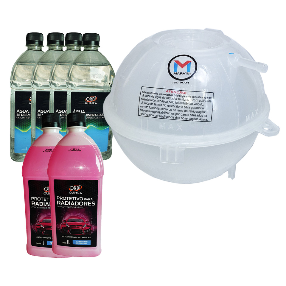 KIT RESERVATORIO DE AGUA RADIADOR E ADITIVO E AGUA FOX MOTOR 1.0 E 1.6 ...