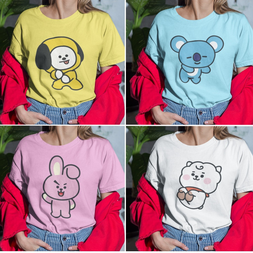 Camiseta BT21 BTS Tata Chimmy Cooky RJ Koya Shooky Mang Van Camisa ...