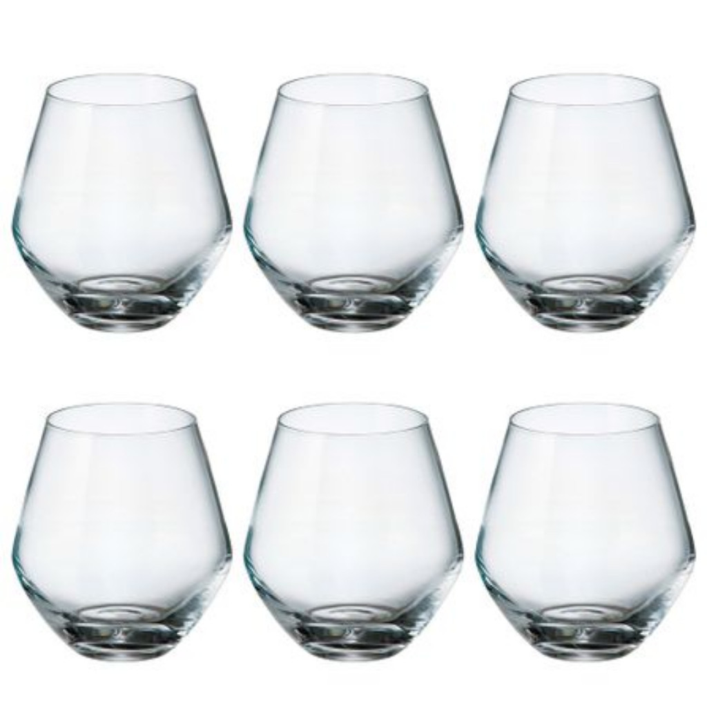 Jogo de 6 Copos para Whisky Grus em Cristal Ecológico 500ml Bohemia Full Fit | Shopee Brasil