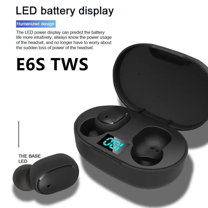TWS E6S Fone De Ouvido bluetooth Sem Fio Cancelamento De Ruído Com ...