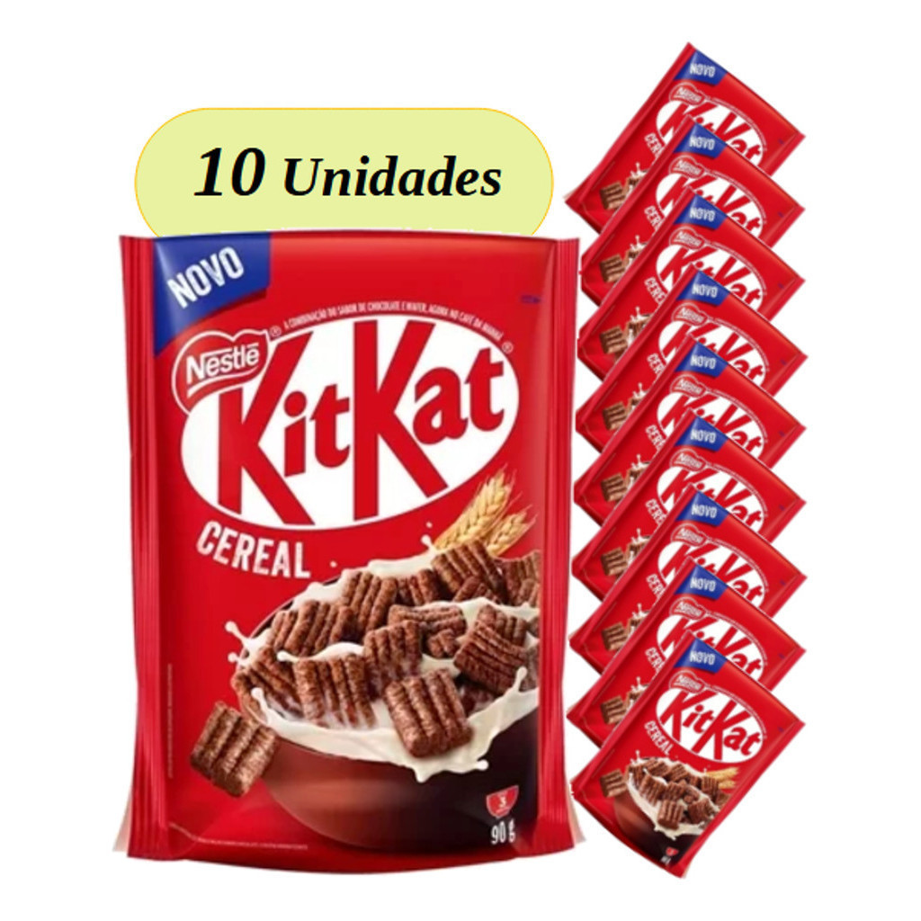 Kit Kat Cereal Matinal Com 10un De 90g - Nestle Kitkat | Shopee Brasil