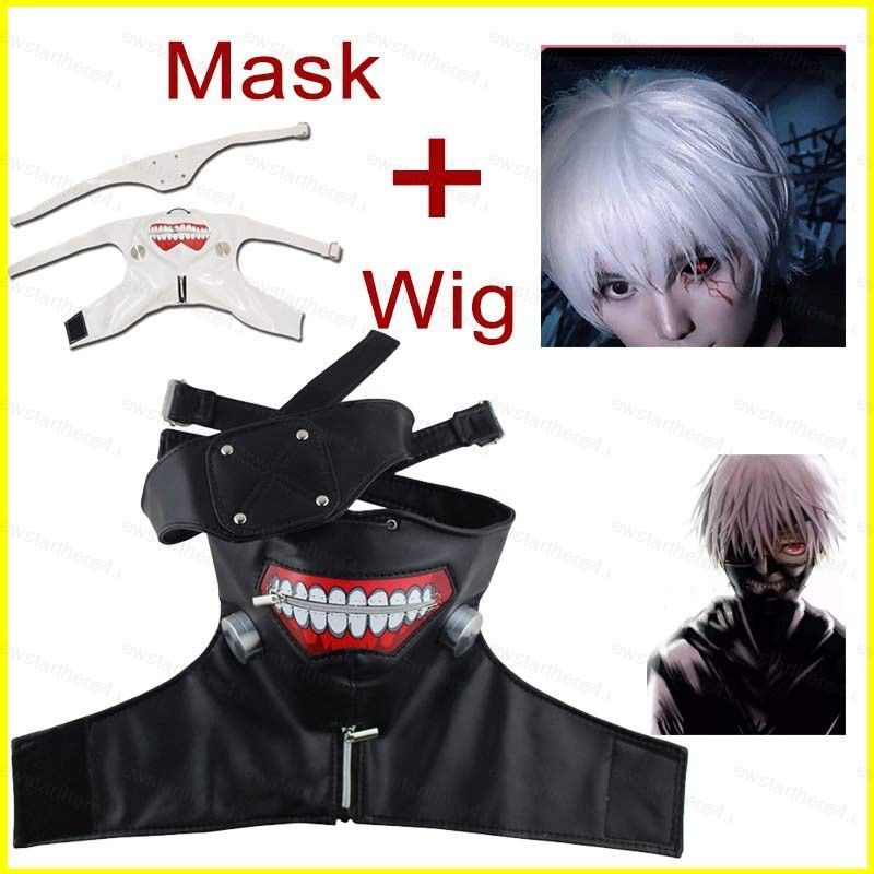 Anime Tokyo Ghoul Kaneki Ken Máscara 3D Com Venda Cosplay Conjunto De ...