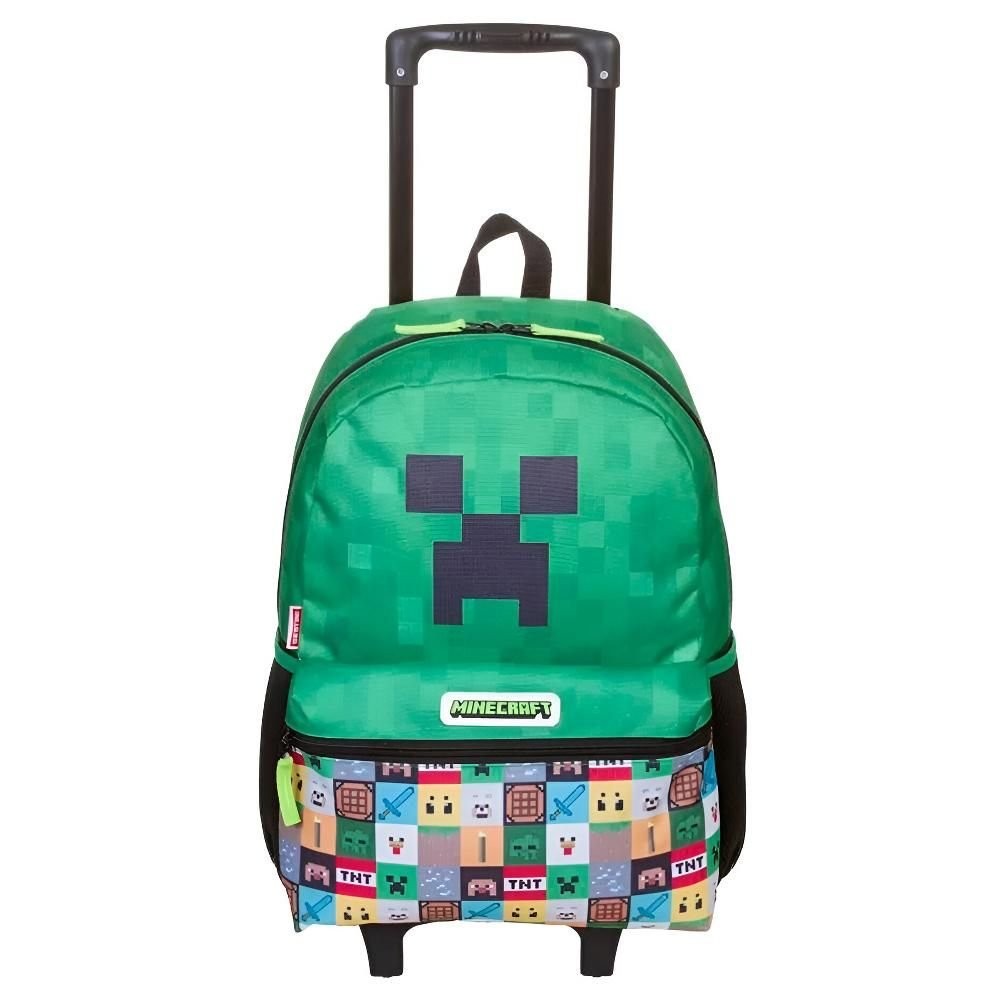 Mochila De Rodinha Minecraft M Plus Pixels G Sestini | Shopee Brasil