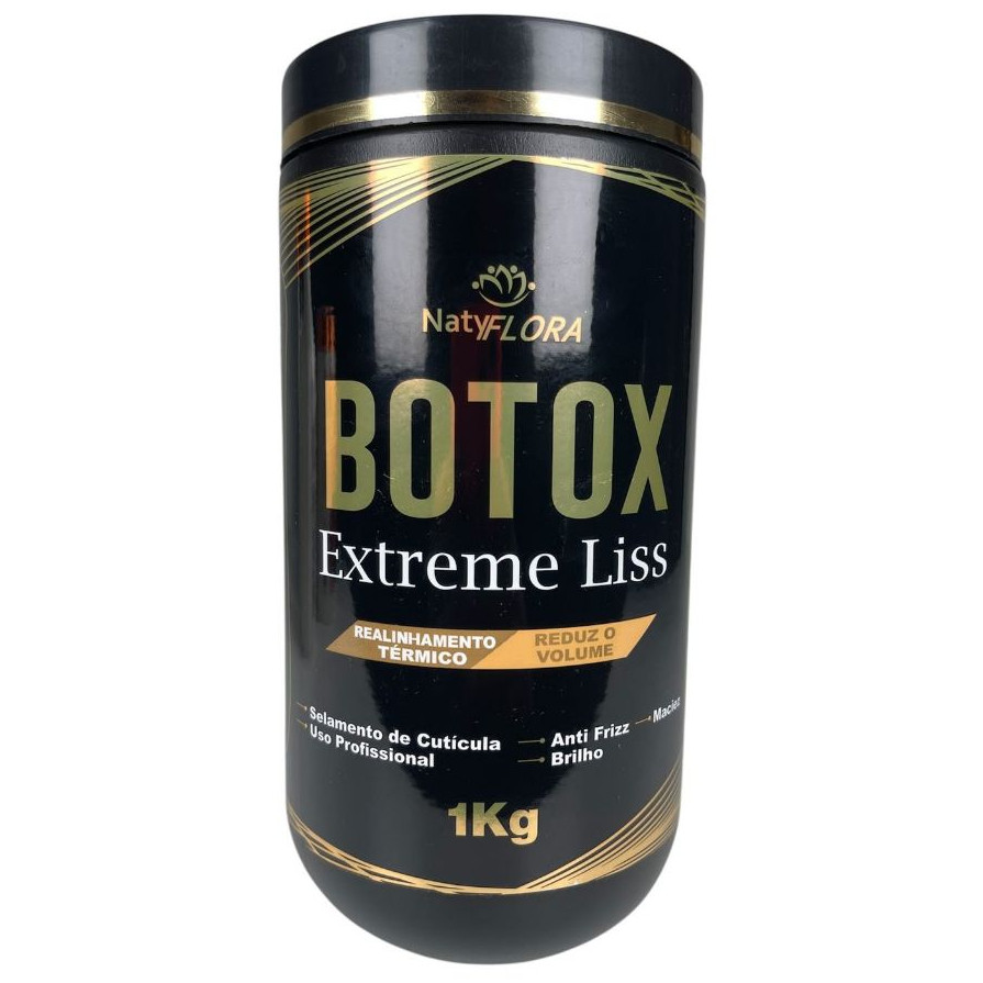 Botox Capilar Extreme Liss Sem Formol AntiFrizz e Maciez 1Kg NatyFlora ...