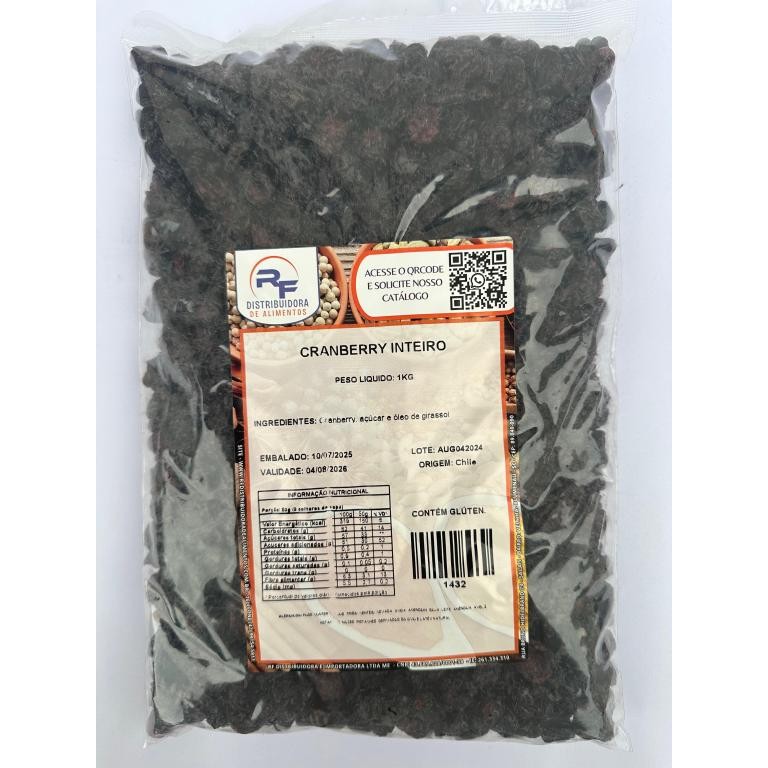Cranberry Desidratado Inteiro - 1kg | Shopee Brasil