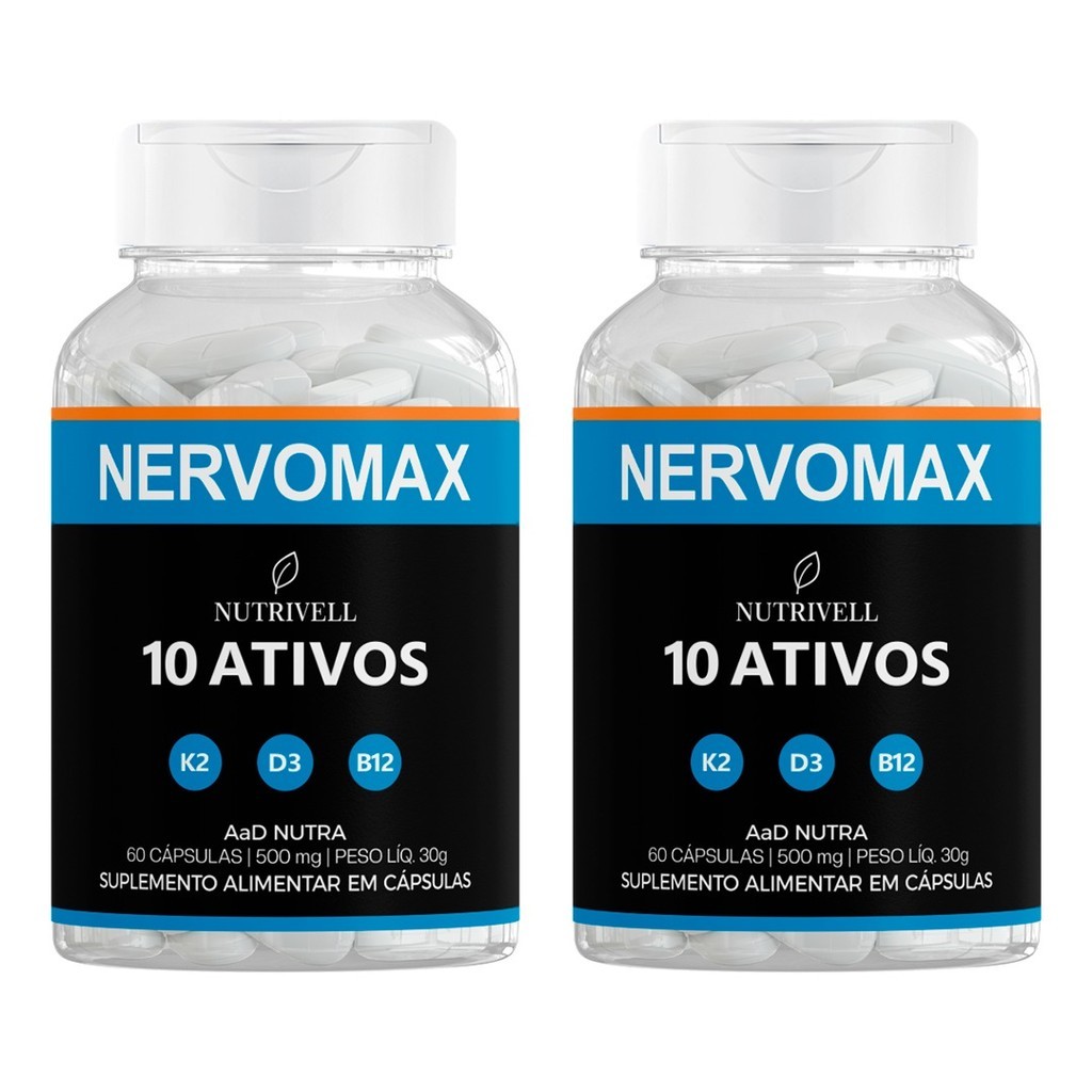 Kit 2 Nervomax Original 120 Cápsulas Formula Premium Loja Oficial ...