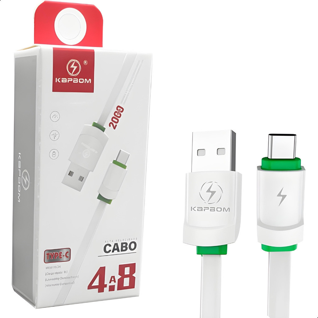 Cabo Carregador Turbo Tipo C Usb Tipe-c Reforçado 2 Metros | Shopee Brasil