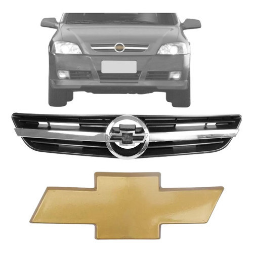 Kit Grade + Emblema Dianteiro Astra 2003 04 05 06 07 08 09 10 11 2012 ...