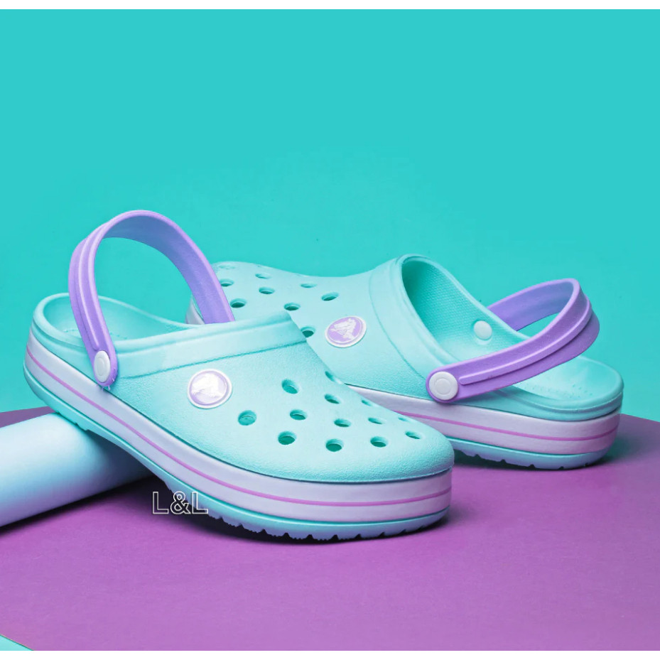 Crocs Classic Crush Clog cor osso sapatos de praia femininos plataforma ...