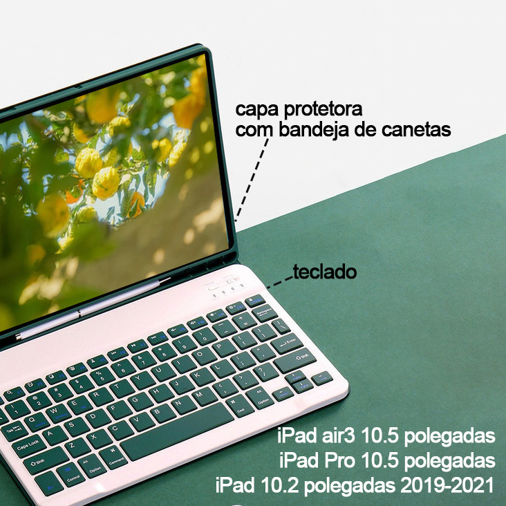 Capa Para iPad 7 8 9 geração 10.2 polegadas pro/air3 10.5 polegadas Com ...