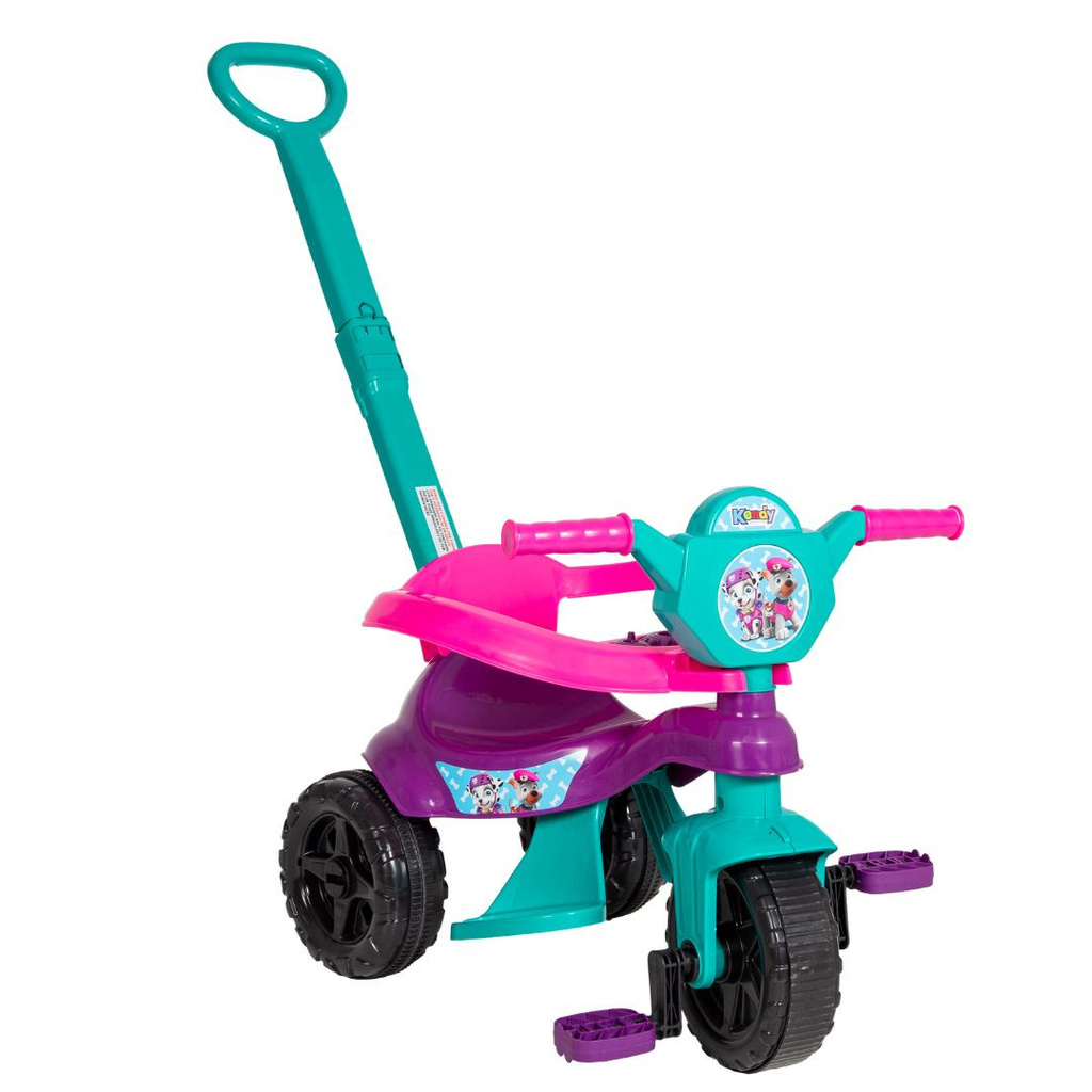 Triciclo Infantil Velotrol Motoca Cachorrinho Fofo Roxo Verde Meninas ...