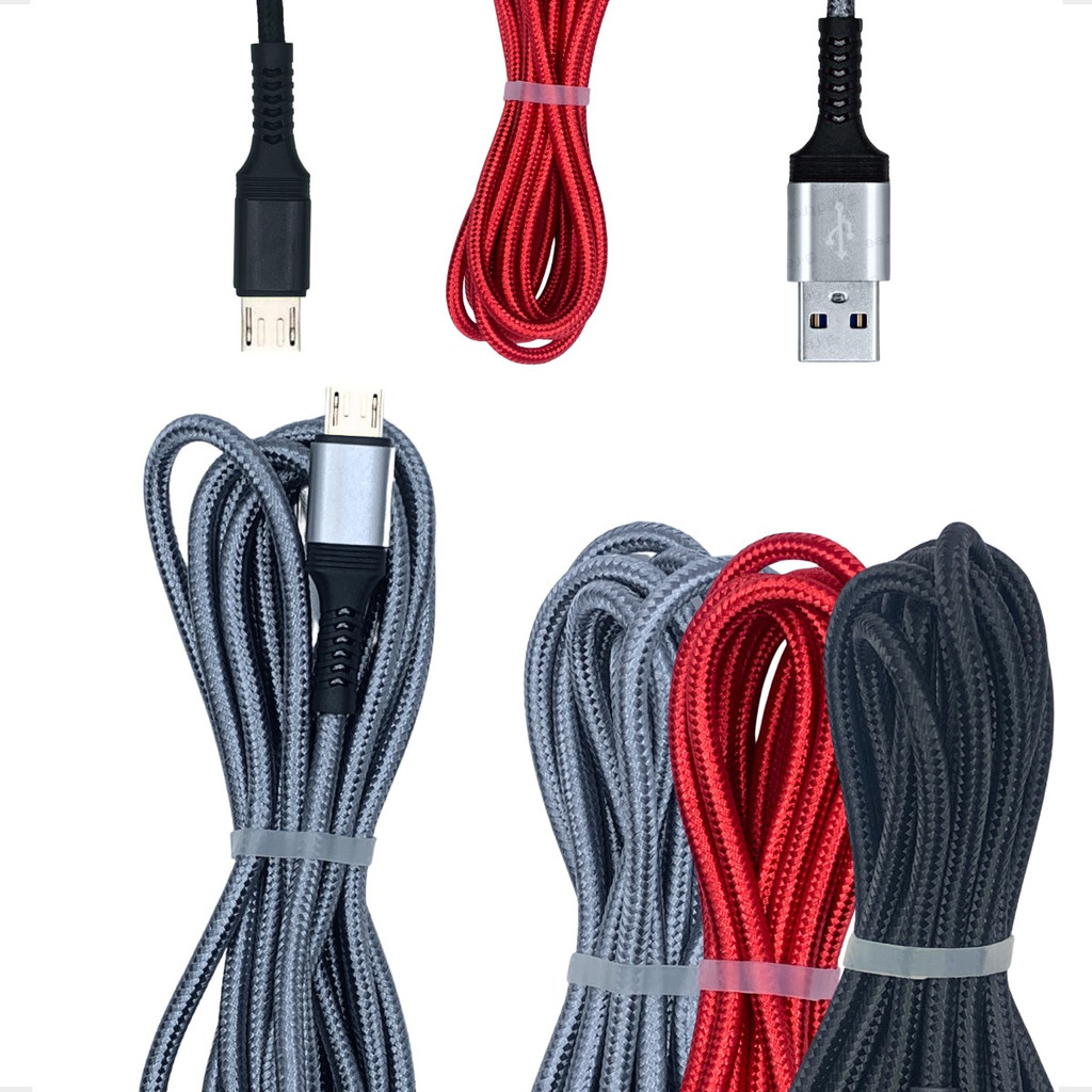 Cabo Carregador V8 Micro Usb Carregamento Rápido Turbo 2 Metros Android ...