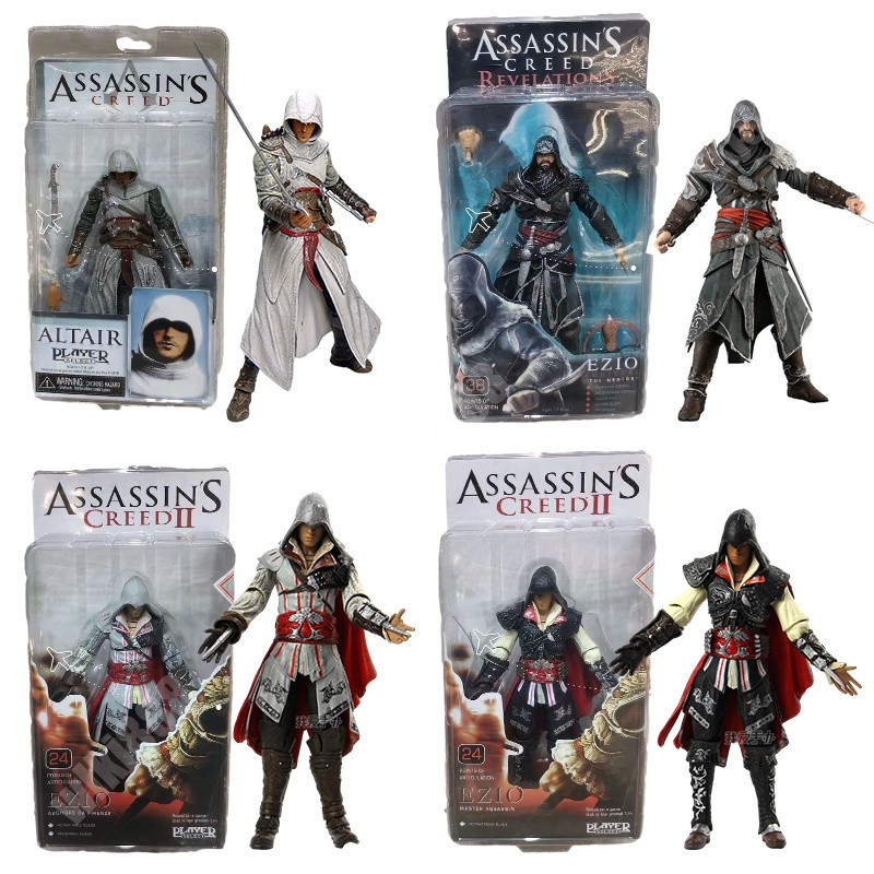 Assassinos Creed NECA EZIO Altair Connor Haytham Edward Ação Figura ...