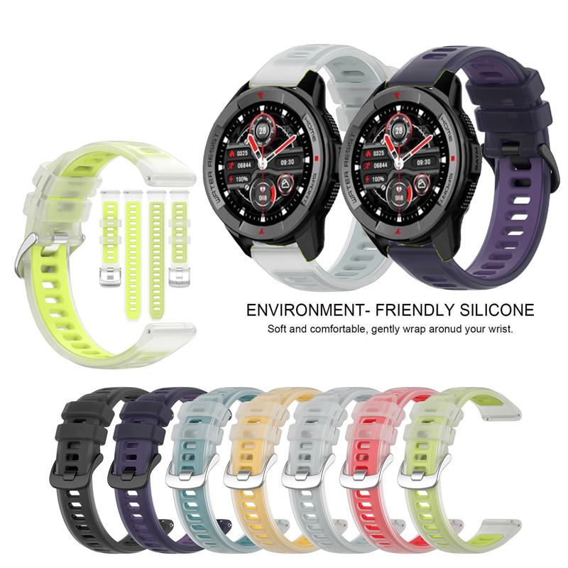 Pulseira Esportiva Colorida Gelatinosa De 20 22 Mm Para Relógio Mibro ...