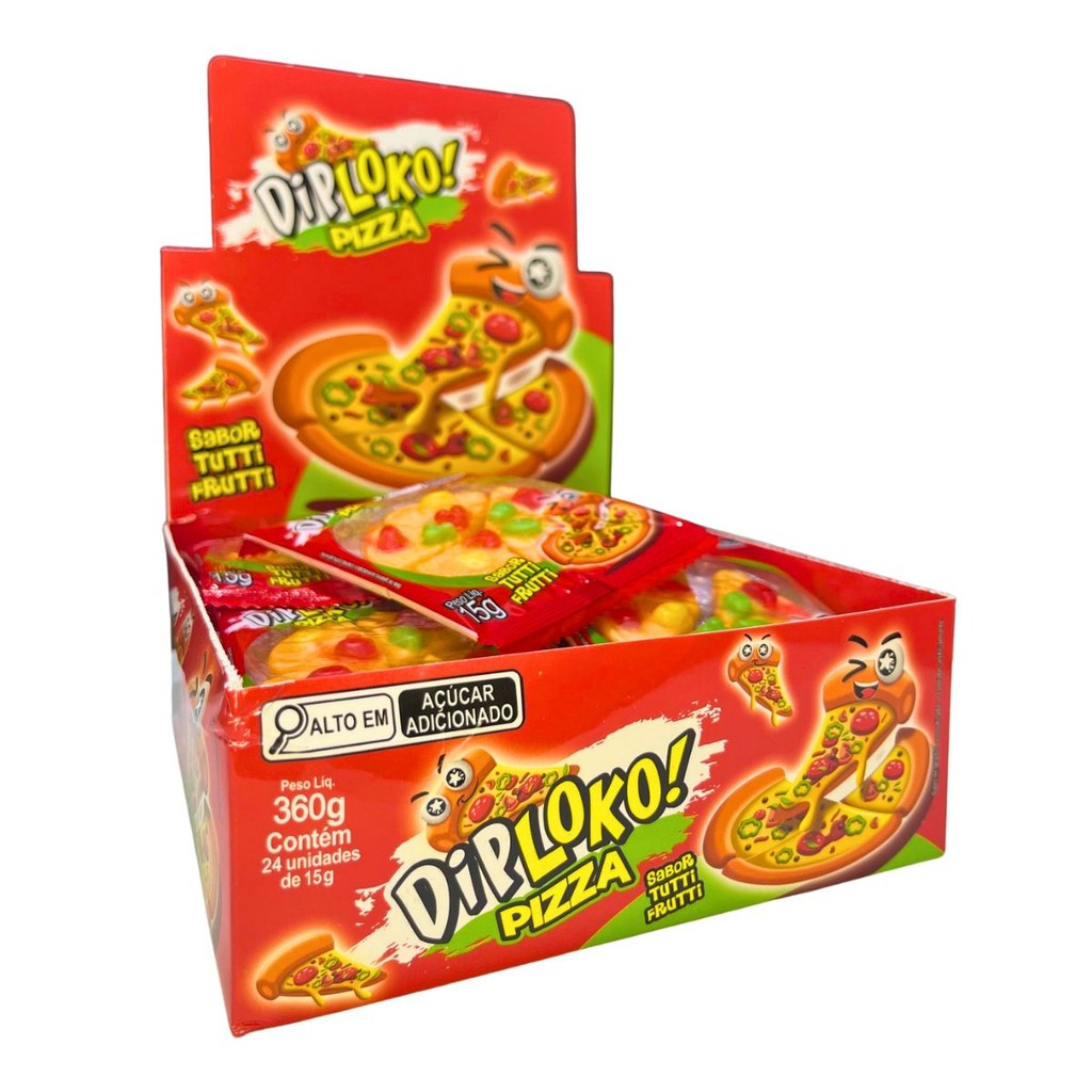 Gelatina Diploko Pizza Tutti Frutti Danilla C/24 | Shopee Brasil
