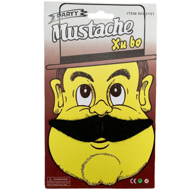 Bigode Falso Italiano Fantasia Disfarce Brincadeira Halloween Carnaval ...