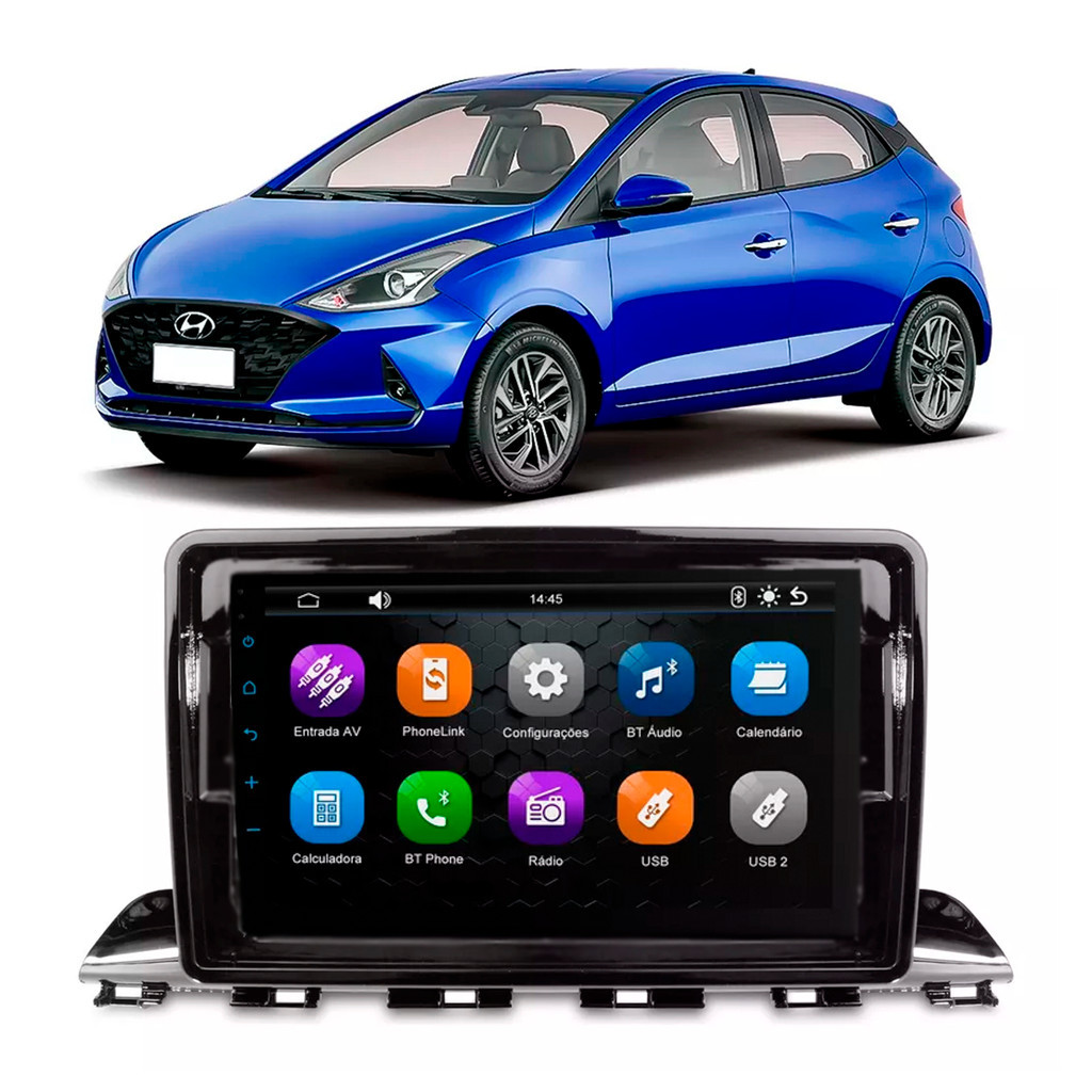 Central Multimídia Mp5 BT USB 2Din Faaftech CM9 9" Connect + Moldura ...