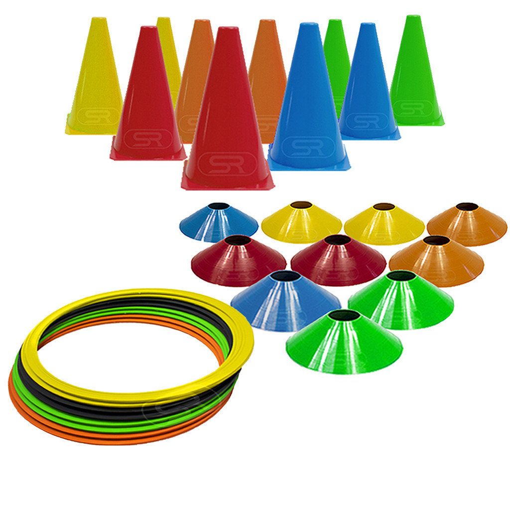 Kit Funcional 10 Cones + 10 Pratos + Argola De Agilidade C/8 Unidades | Shopee Brasil