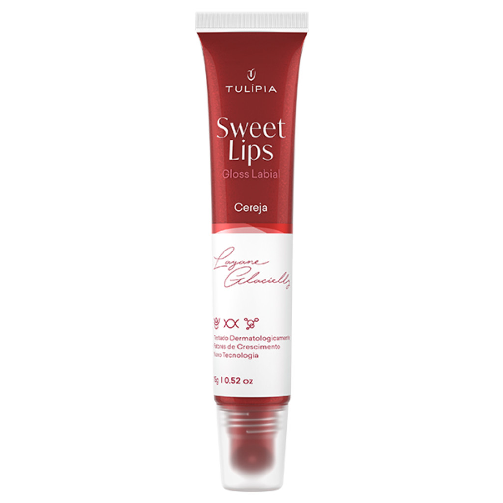 Gloss Labial Sweet Lips Cereja Tulipia 15ml | Shopee Brasil
