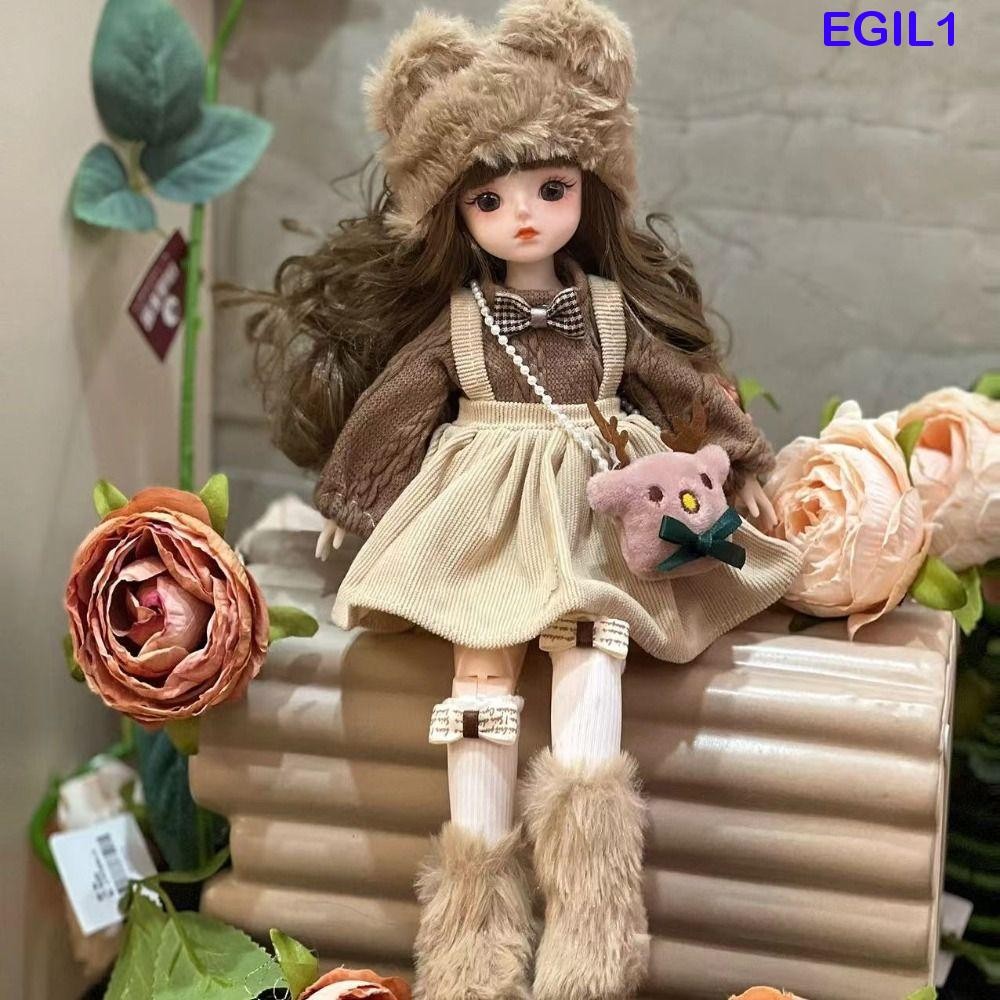 EGIL1 Princesa Dress Up Bonecas Bjd , 1/6 SD Salto Alto 30cm Boneca Com Roupas , Cabelo Longo ...