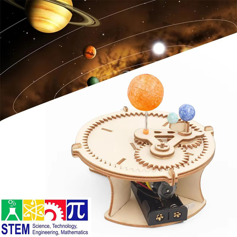 Haste Ciência Brinquedos Educativos DIY Sistema Solar Sol Terra Lua ...