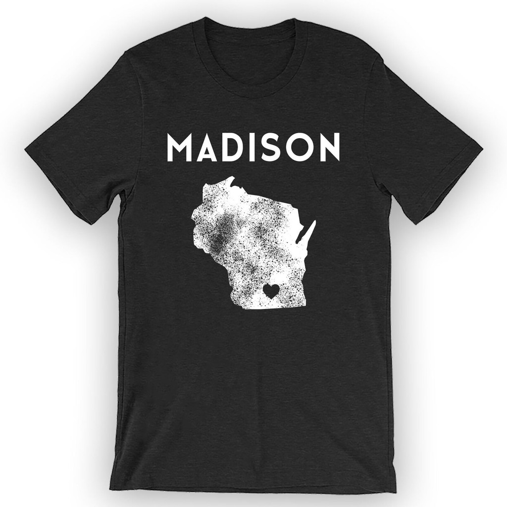 Camiseta Madison Wisconsin Wi | Shopee Brasil