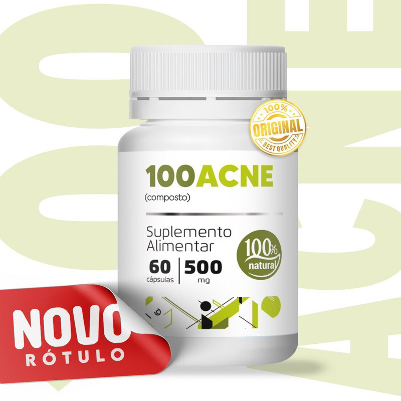 Anti Acne/ 100 Acne C/60cáps 500mg Original | Shopee Brasil