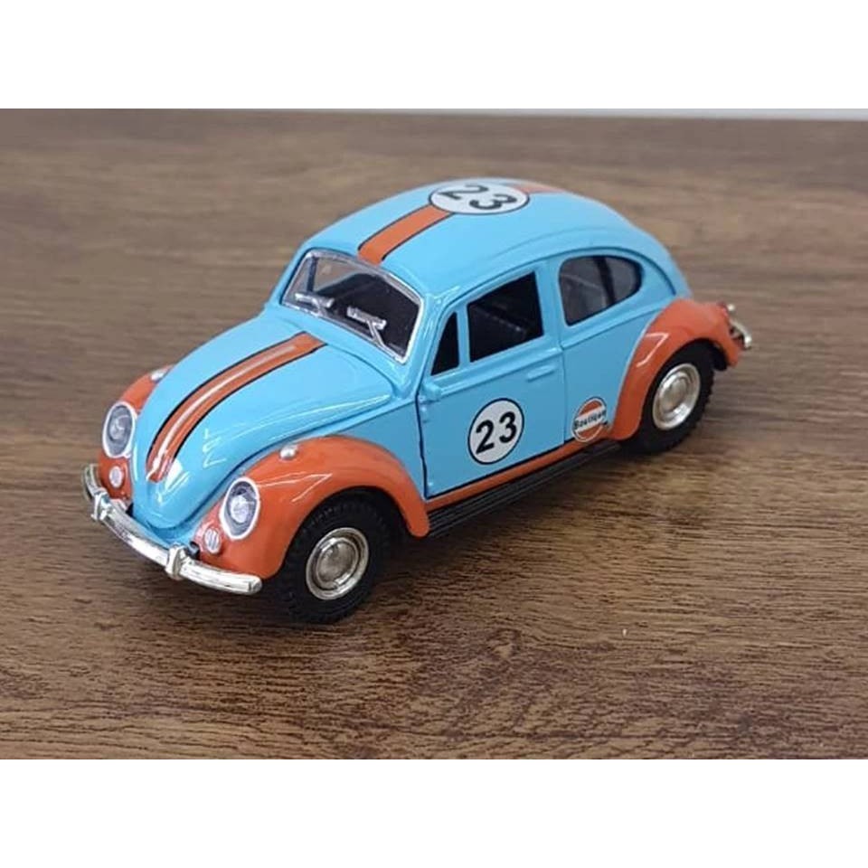 Miniatura Fusca 23 QHT Car 1:32 Metal e Fricção Azul | Shopee Brasil